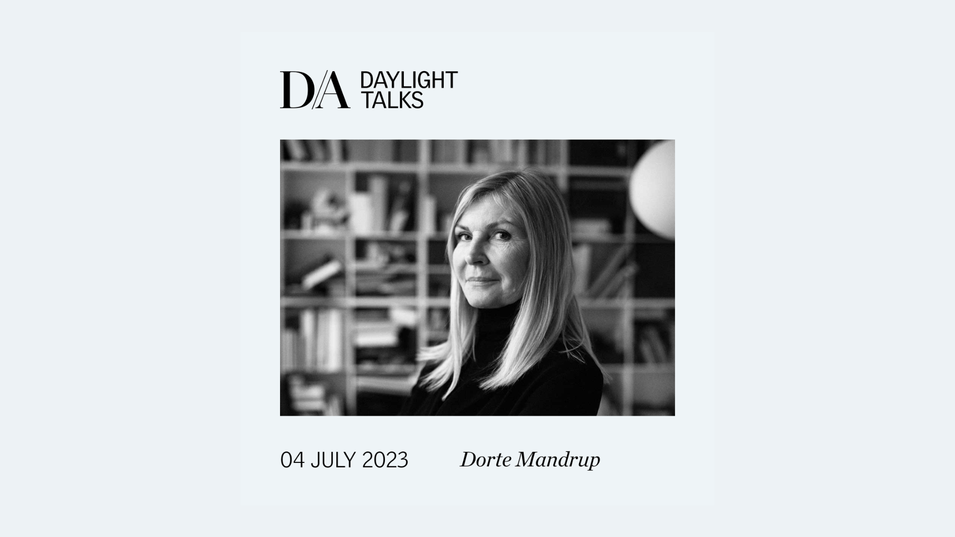 Nordic Light: A Daylight Talk by Dorte Mandrup - International Union of ...